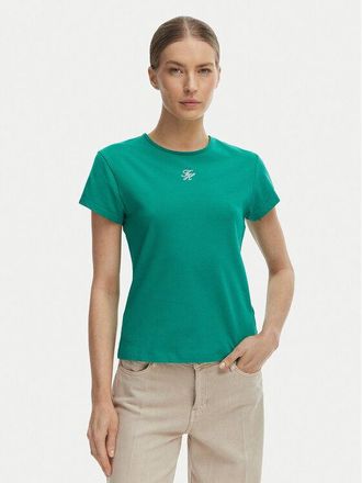Tommy Hilfiger T-Shirt WW0WW48710 Gr&uuml;n Slim Fit