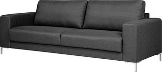 Fredriks home24 Sofa Summer 3-Sitzer Grau/Anthrazit Webstoff Mavie 221 x 82 x 90cm Modern
