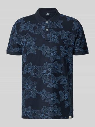 Lerros Slim Fit Poloshirt mit floralem Allover-Print