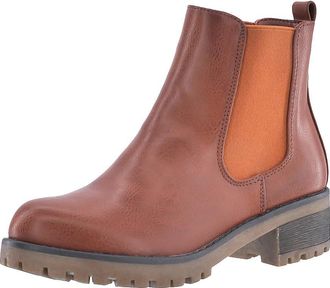 Elara Damen Stiefeletten Chelsea Boots Chunkyrayan S160 Camel-41