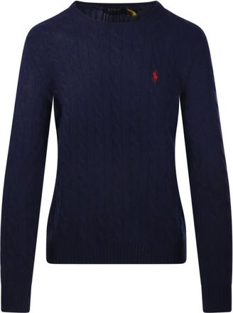 Ralph Lauren Homme, Pulls, Bleu, Taille: S Pull en laine et cachemire à torsades