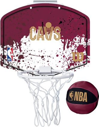 Wilson NBA Team Mini Basketball Korb, Kompakte Größe und Robuste Bauweise, Einfacher Aufbau und Dynamisches Design, Farbe: Braun