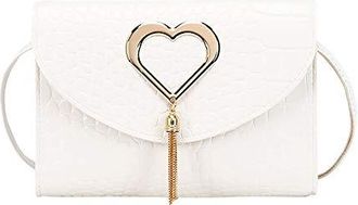 Generic Sac &agrave; main &agrave; bandouli&egrave;re pour femme - Sac &agrave; bandouli&egrave;re tendance - Petit sac &agrave; bandouli&egrave;re pour femme, blanc, Taille unique