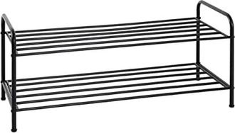 Haku Möbel Schuhregal schwarz, Metall - Maße: B 83 x H 37 x T 35 cm, Style: Modern