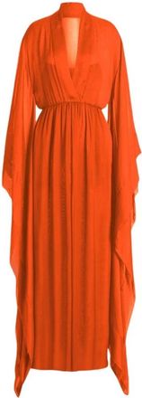 Alberta Ferretti Femme, Robes, Orange, Taille: 40 FR Long Silk Gown