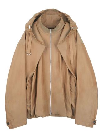 Jiyong Kim Drapierte Kapuzenjacke - Nude