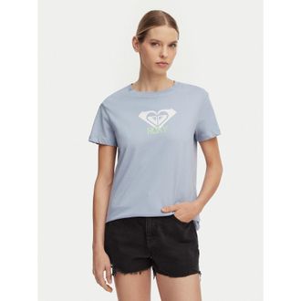 Roxy T-Shirt Ocean Road Art ERJZT06015 Himmelblau Regular Fit