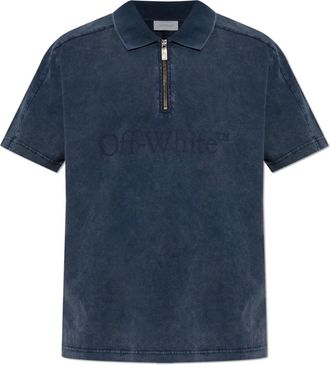 Off-white Homme, Tops, Bleu, Taille: XS Polo avec logo imprim&eacute;