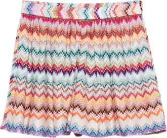 Missoni chevron knitted shorts - Nude