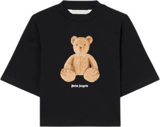 Palm Angels Femme, Tops, Noir, Taille: 40 FR Bear Boxy T-Shirt