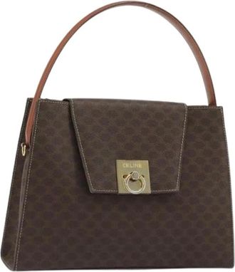 Celine Pre-owned Sac &agrave; main en toile Macadam PVC - Femme - Pre-owned - Brun - Taille: ONE Size