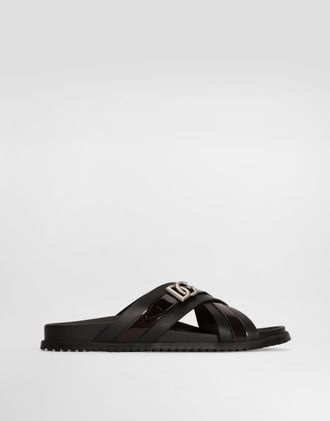 Dolce & Gabbana Sandalen Aus Vacchetta-leder - Mann Sandalen Und Slides Multicolor 41.5