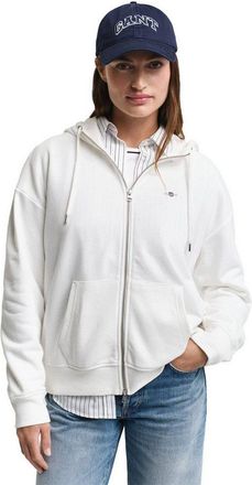GANT Sweater Damen Sweatjacke Baumwolle SHIELD ZIP HOODIE