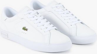 Lacoste Baskets Powercourt en cuir m&eacute;lang&eacute;