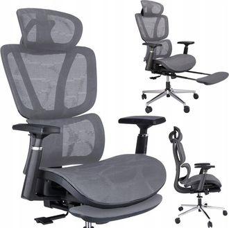 Neova Neova - Fauteuil ergonomique avec repose-pieds - gris