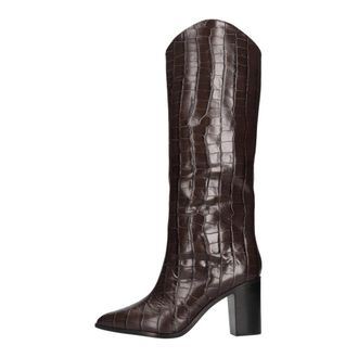 Schutz Krokodil-Pr&auml;gung Lederstiefel - - Shoes - Damen - Braun - 36 EU