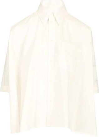 Maison Margiela Femme, Blouses et Chemises, Blanc, Taille: 34 FR Chemise Courte en Coton