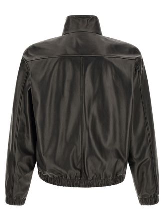 Saint Laurent Mens Black Lamb Leather Jacket Clothing