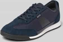 HUGO BOSS Low Top Sneaker mit Leder-Besatz Modell Nitan