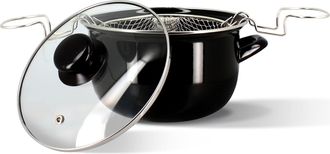 Menastyl Cuisson UtilHome 3645580 Fritteuse, Edelstahl, 26 cm, Schwarz