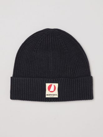 Murphy & Nye Bonnet beanie en coton avec revers et patch logo