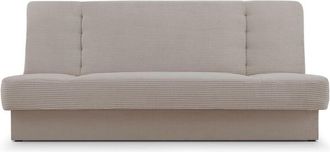 E-MEUBLES Sofa mit Schlaffunktion und Bettkasten Klappsofa Schlafsofa Clic-Clack Couch f&uuml;r Wohnzimmer Federkern Sofagarnitur Polstersofa Cordstoff - cyprus new