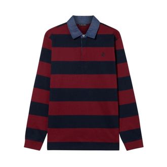 Brooks Brothers Rugby-Poloshirt mit Denim-Kragen - - Tops - Herren - Mehrfarbig - 3XL