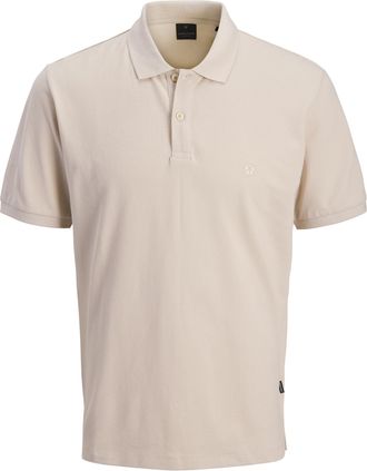 Jack & Jones Poloshirt JACK & JONES JPRBLAWESTON SS POLO, Herren, Gr. L, ancient scroll detail:solid, Jersey, Obermaterial: 100% Baumwolle, unifarben, regular fit 