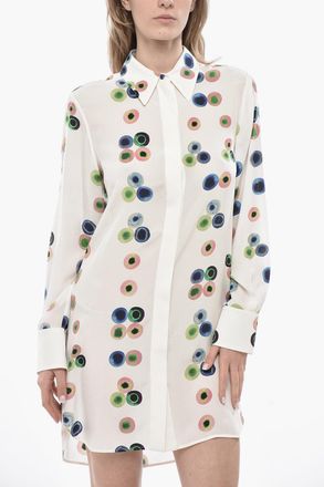 Chlo&eacute; Seiden-Hemdblusenkleid EYES mit verdeckter Knopfleiste Chloe
