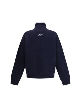 Axel Arigato Wool-Blend Zip-Up Sweater - Navy