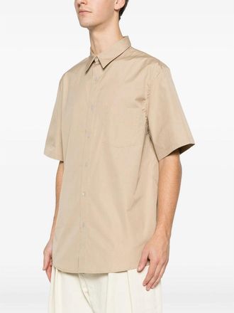 A.P.C. Button-Up Cotton Shirt - Beige