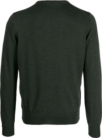La Fileria Virgin Wool Fine Knit Sweater - Green