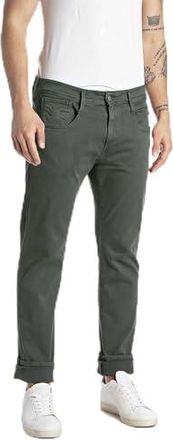Replay Herren Jeans Anbass Slim-Fit Hyperflex Color X-Lite mit Stretch, Vert (Vert Militaire 030-1), 31W / 34L