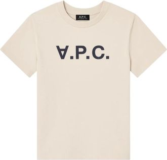 A.P.C. A.p.c., Homme, Tops, Beige, Taille: M Standard Grand VPC T-Shirt Gots Mastic