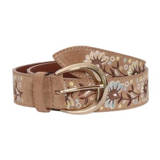 Orciani Femme, Accessoires, Brun, Taille: 80 CM Floral Embroidered Belt