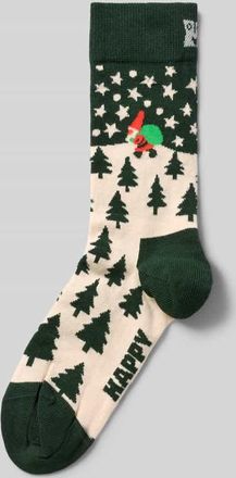 Happy Socks Socken mit Weihnachtsmotiv aus Baumwollmix