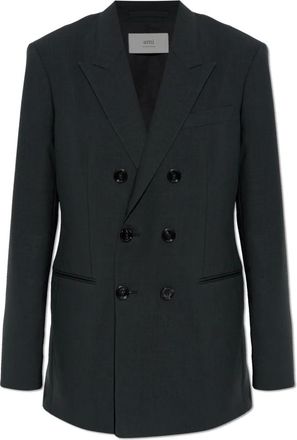Ami Femme, Vestes, Noir, Taille: 40 FR Blazer croisé