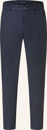 Strokesman's Strokesmans Chino Extra Slim Fit Mit Leinen blau