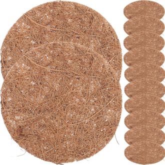 TOPBATHY 12st&uuml;cke Liner F&uuml;r H&auml;ngek&ouml;rbe Kokosfaser Einlagen F&uuml;r Pflanzgef&auml;&szlig;e Nat&uuml;rliche Kokosfaser H&auml;ngekorb Auskleidung Garten H&auml;ngekorb Liner F&uuml;r Pflanzen Pfl