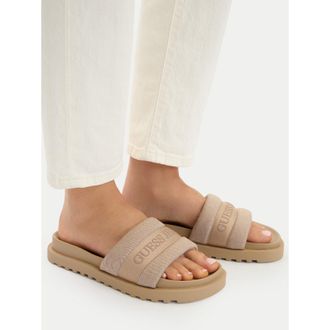 Guess Pantoletten Guess Jeans EO-GJ2123 Dunkelbeige