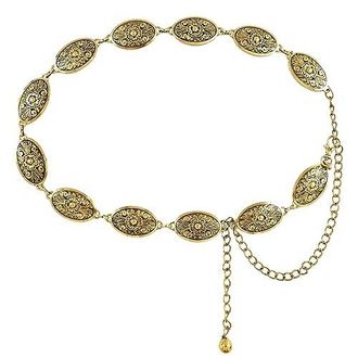 Generic Ceintures Femme - Ceinture Boh&egrave;me pour Femmes en M&eacute;tal Cha&icirc;ne D&eacute;corative Accessoire de Mode &Eacute;l&eacute;gant pour Robe et Pull