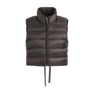 Max Mara Gesteppte Cropped Weste - - Jackets - Damen - Gr&uuml;n - M