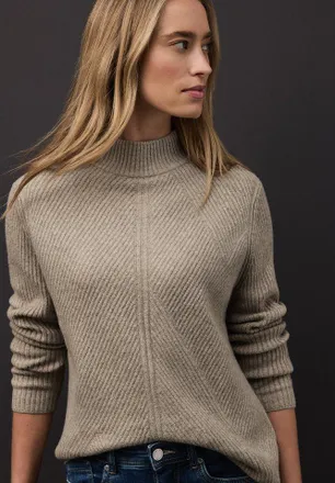Street One Stehkragenpullover im soften Baumwoll-Mix