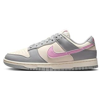 Nike Damen Dunk Low Sneaker, Lt Smoke Grey Pink Rise Pale Ivory, 38.5 EU