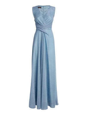 Talbot Runhof Draped Voile Maxi Dress Size S