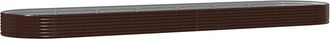 vidaXL vidaXL Lit sur&eacute;lev&eacute; de jardin Acier galvanis&eacute; marron