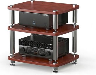 Generic HiFi Regal Audio-Rack, Druckerst&auml;nder, AV-Medienst&auml;nder mit sto&szlig;d&auml;mpfenden Fu&szlig;rasten, Audio-Rack-Tower for DVD-Player, Spielekonsole, TV-Box, WLAN-Rou