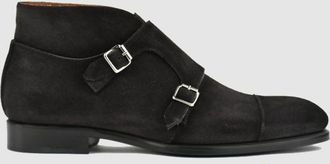 Schuhe & Handwerk Dessert Doublemonks Frank Sinatra aus weichem Rauleder in