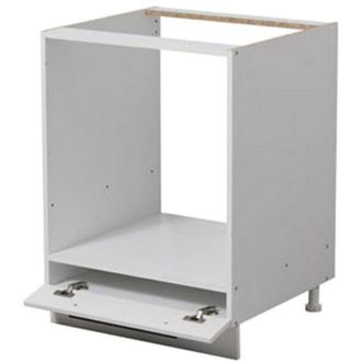Dmora Kitchen Pantry Palmiano, K&uuml;chenschrank mit Schublade, Regal, Schiebet&uuml;r, 60x55x82h cm Wei&szlig;