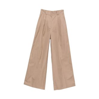 Balenciaga High-waist Bundfaltenhose - - Trousers - Damen - Beige - S
